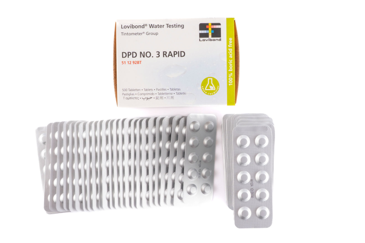 Testtablett DPD3 test-set totalklor, 500 tabletter