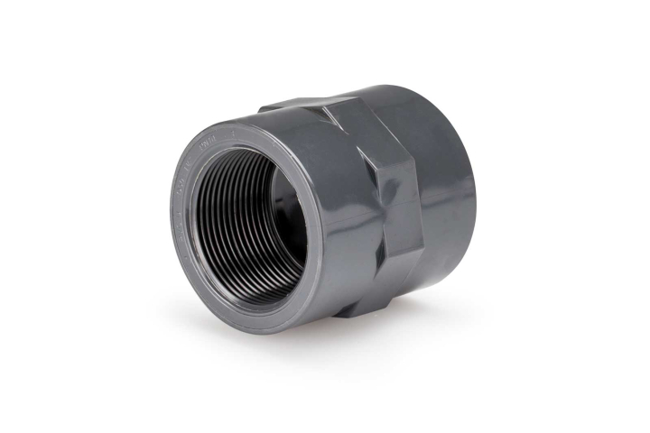 Muff inv. lim och inv. gänga, PVC